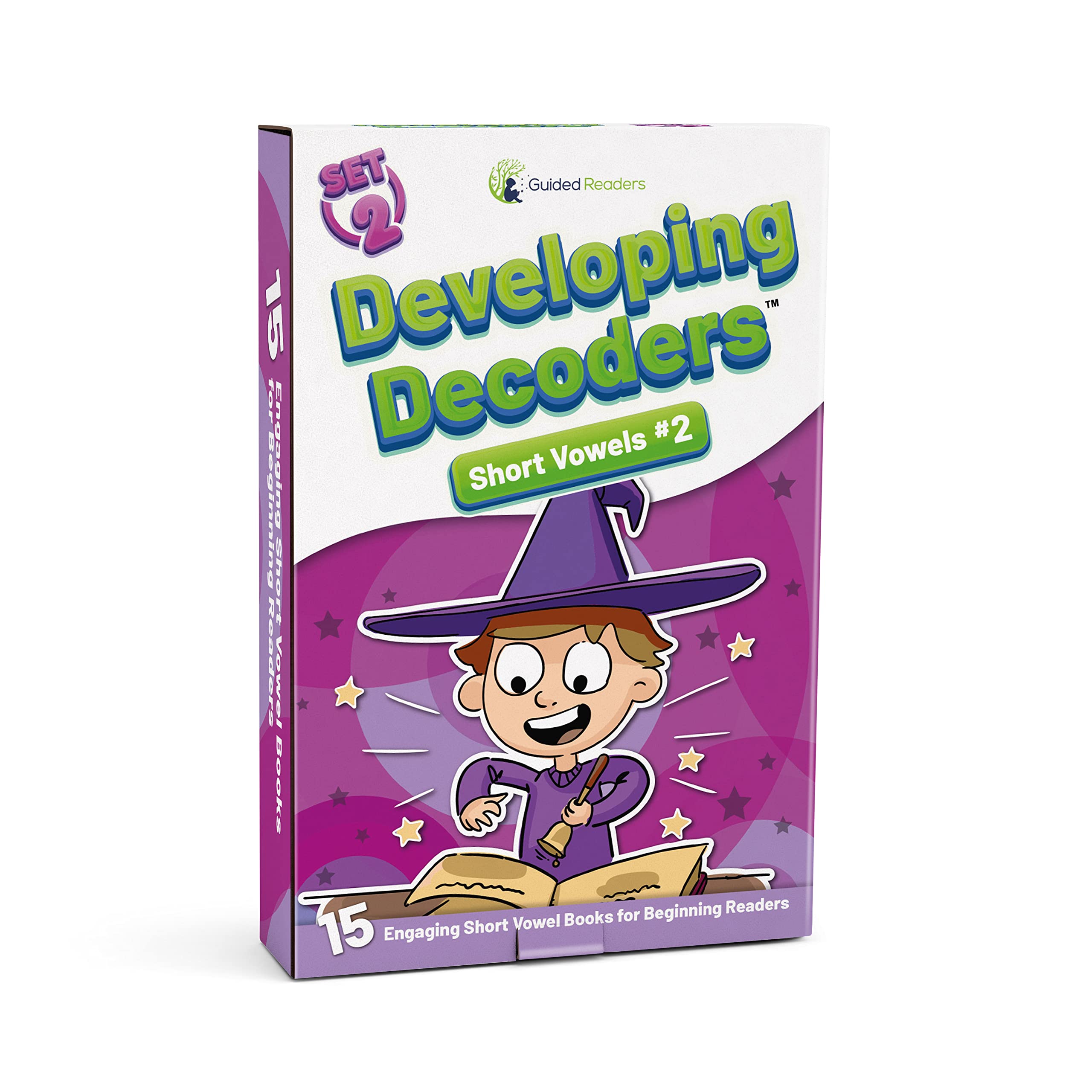 Decodable Readers: 15 Short Vowel Phonics Decodable Books for Beginning Readers Ages 4-7 Developing Decoders (Set 2)