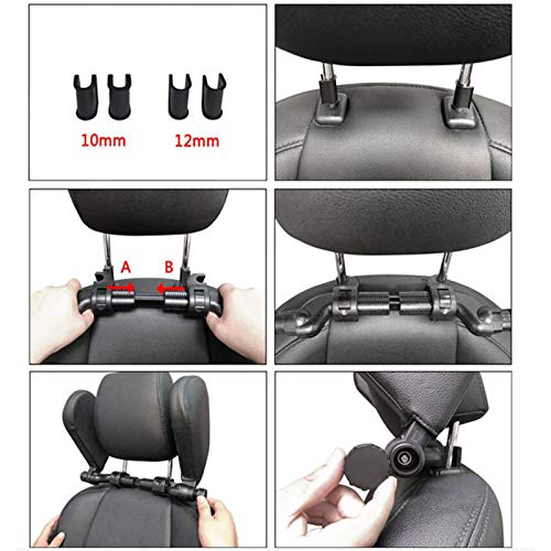 Aisheny Travel Neck Pillow Car Headrest Pillow, Car Seat Pillow Headrest Neck Support Travel Sleeping Cushion for Adults, No Tools to Install