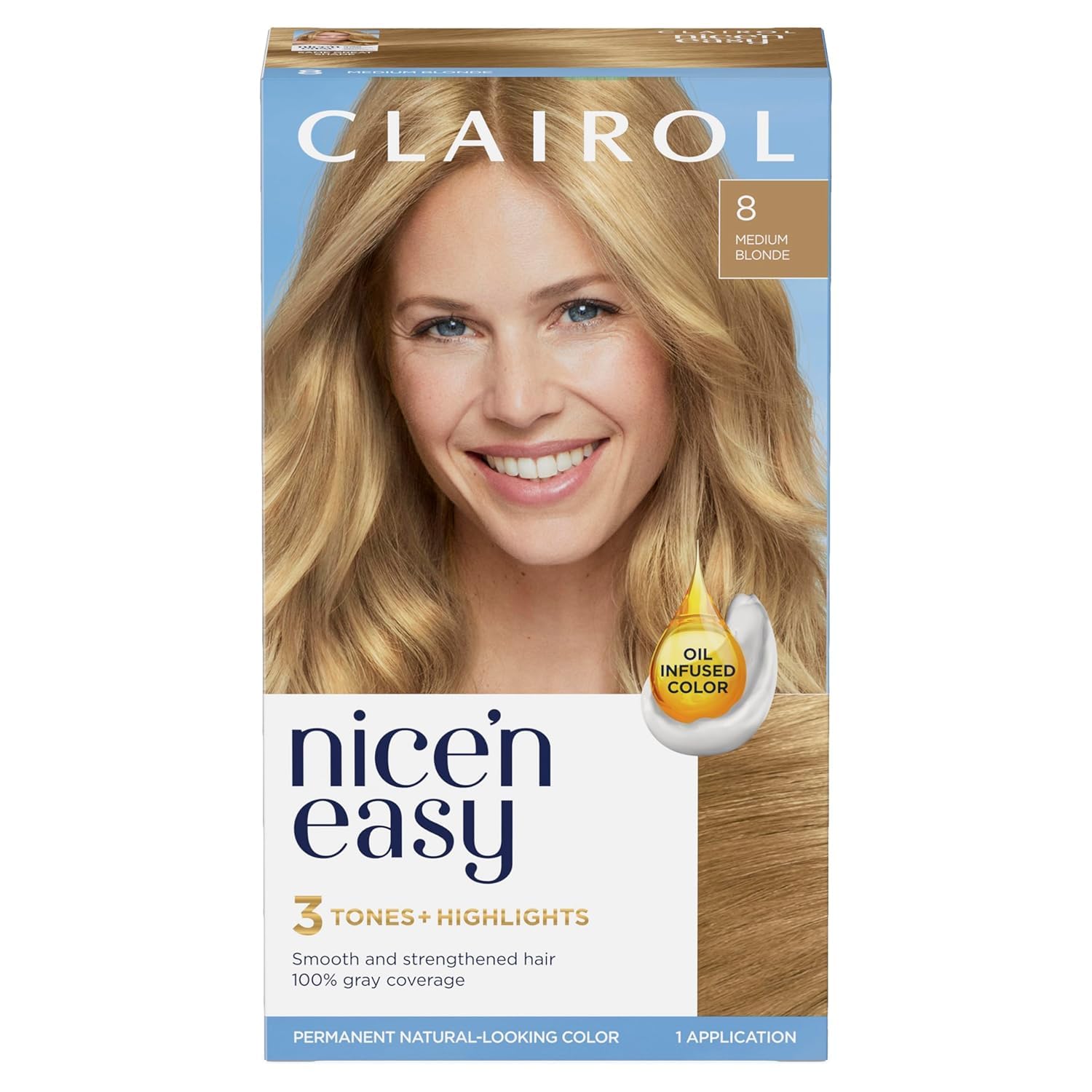 Nice'n Easy Permanent Color, Natural Medium Blonde [8/103A] 1 ea