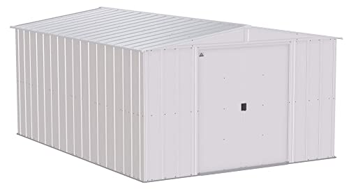 Arrow Classic Steel Storage Shed, 10x14, Flute Grey
