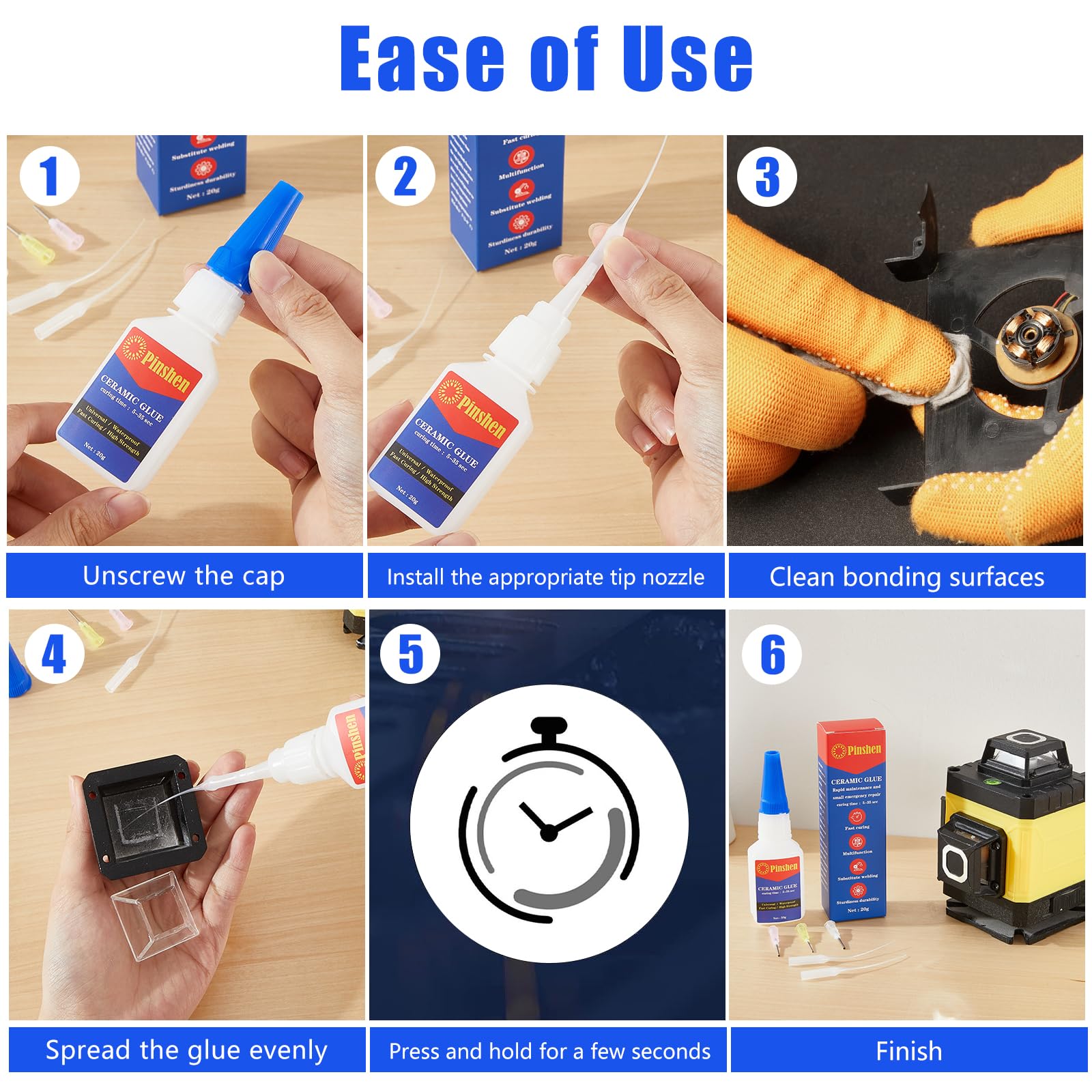 AOLDHYY Ceramic Glue, Citadel Plastic Glue, Super Glue for Rapid Maintenance and Small Emergency Repair, Porcelain, Wood,Fabric, Glass, Metal, Rubber and DIY Craft