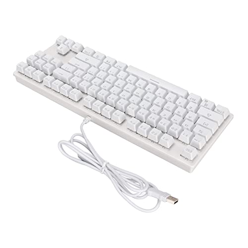Acogedor Mechanical Keyboard, 87 Keys RGB Backlit Blue Switch Gaming Keyboard with 9 Lighting Modes for Computer Gaming Lovers, Plug and Play