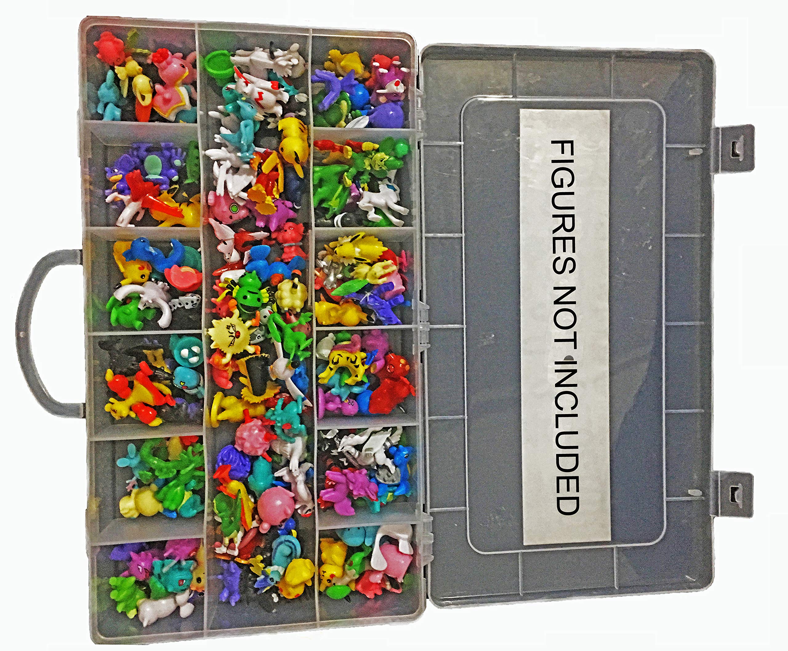 ASH BRAND Action Figures Case Organizer with Ebook Stop Looking! GET The Ultimate Beautiful Plastic Toy Box Storage Bin fits up to 144 Anime Figure-Toys NOT Included