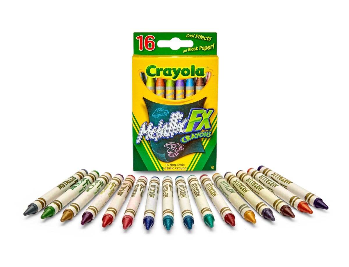 Crayola Uni-Creatures & Cosmic Cats Coloring Book Set - 2 Pack (96pgs), Animal Sticker Sheet, Metallic Crayons & Glitter Crayons