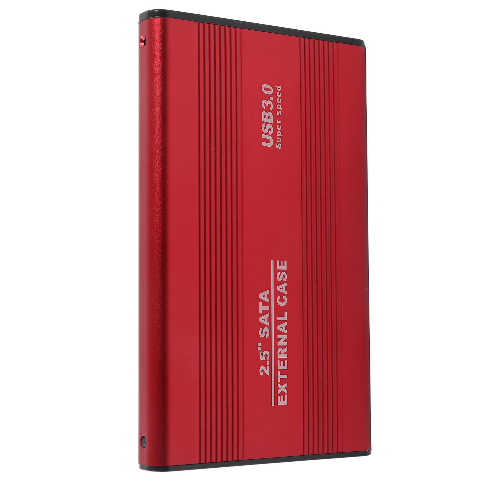Acogedor USB 3.0 External Hard Drive Enclosure, Up to 5Gbps Transmission Rate 2.5inch External HDD Aluminum Shell Hard Drive Case Support 4TB(Red)