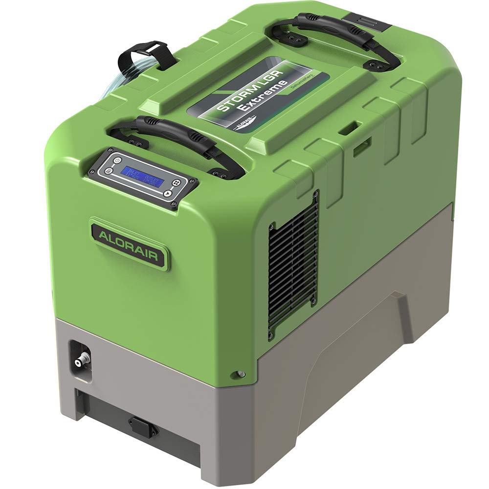 ALORAIR 180 Pint Commercial Dehumidifier with Pump for Basement Warehouse & Job Sites, Large Space Crawl Space Dehumidifier for Efficient Water Damage Restoration,5 Years Warranty,Green