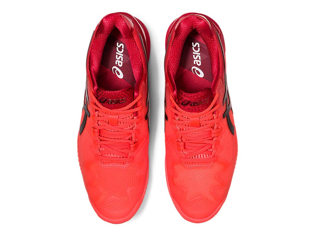 ASICS Men's Gel-Resolution 8 Tokyo Tennis Shoes, 12.5, Sunrise RED/Eclipse Black
