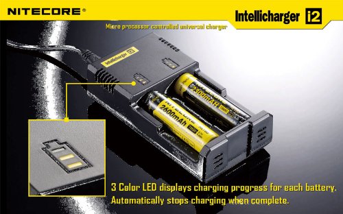 Nitecore i2 Intellicharge Charger for 18650 AAA AA Li-Ion/NiMH Battery