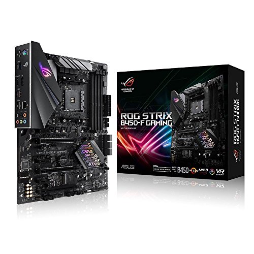 ASUS ROG Strix B450-F Gaming Motherboard (ATX) AMD Ryzen 2 AM4 DDR4 DP HDMI M.2 USB 3.1 Gen2 B450 (Renewed)