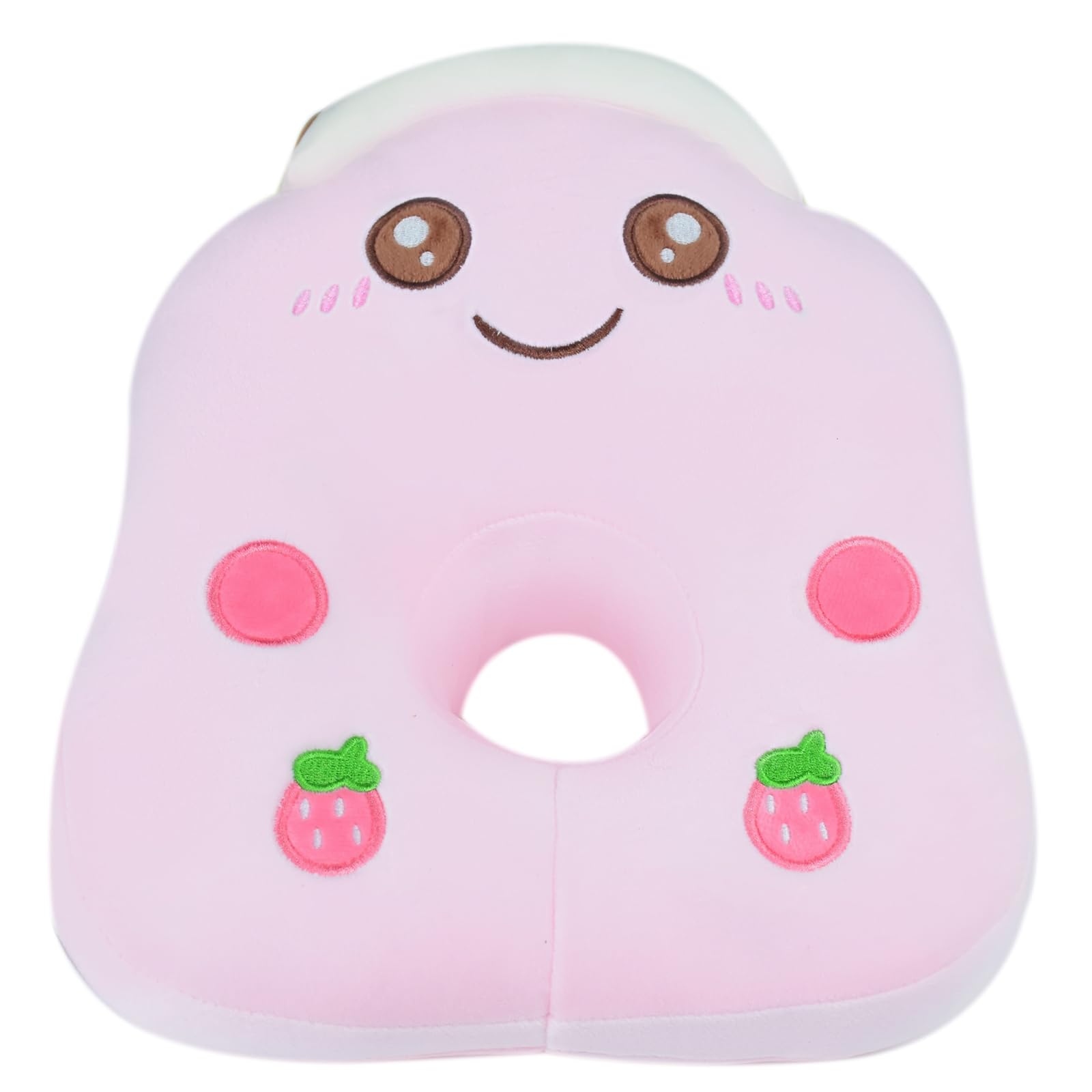 Boba Milk Tea Plushie Stuffed Toy Cute Soft Strawberry Bubble Tea Plushie Pillow Kawaii Hugging Present for Kids (Pink)