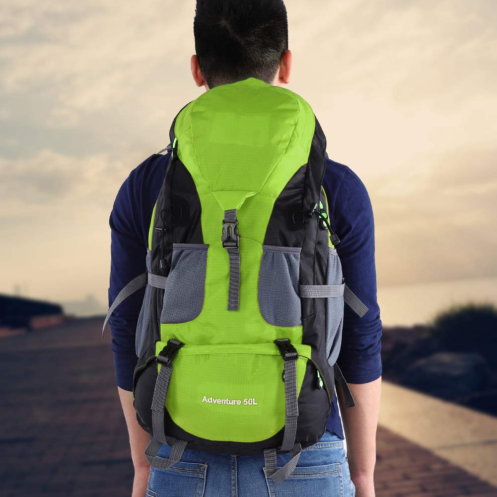 Alinory Hiking Backpack, Free Knight 50L Waterproof Bag Camping Climbing Outdoor Travel Hiking Backpack(Green)