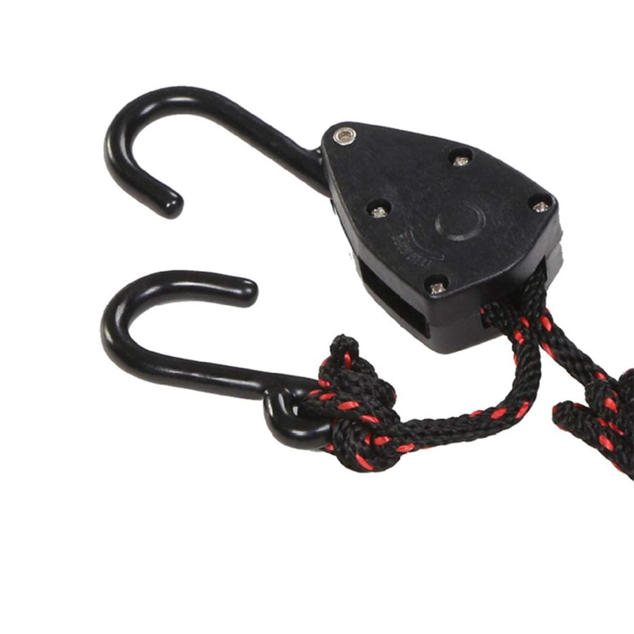 Acronde 4PCS 1/8" 6Ft Adjustable Heavy Duty Rope Hanger Ratchet Kayak and Canoe Bow and Stern Tie Downs Straps (6)