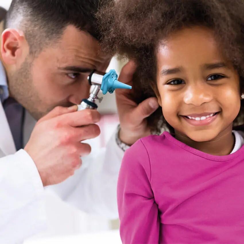 Pedia Pals Elephant Pediatric Otoscope Tips with Attachment β Pack-2 Playful & Useful Exam Tool for Adults & Children, Easy Twist-On Design, Easy to Attach to Most Otoscopes, Non-Toxic, Safe & Durable