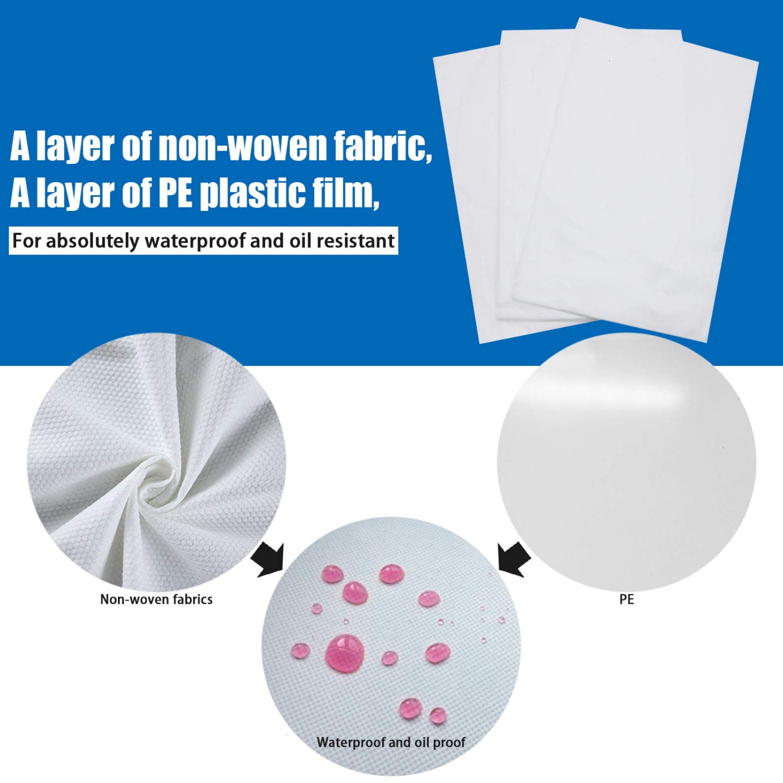 AQUEENLY 20PCS Spa Bed Sheets Disposable Massage Table Sheet Waterproof Bed Cover Non-woven Fabric, 31" x 67"