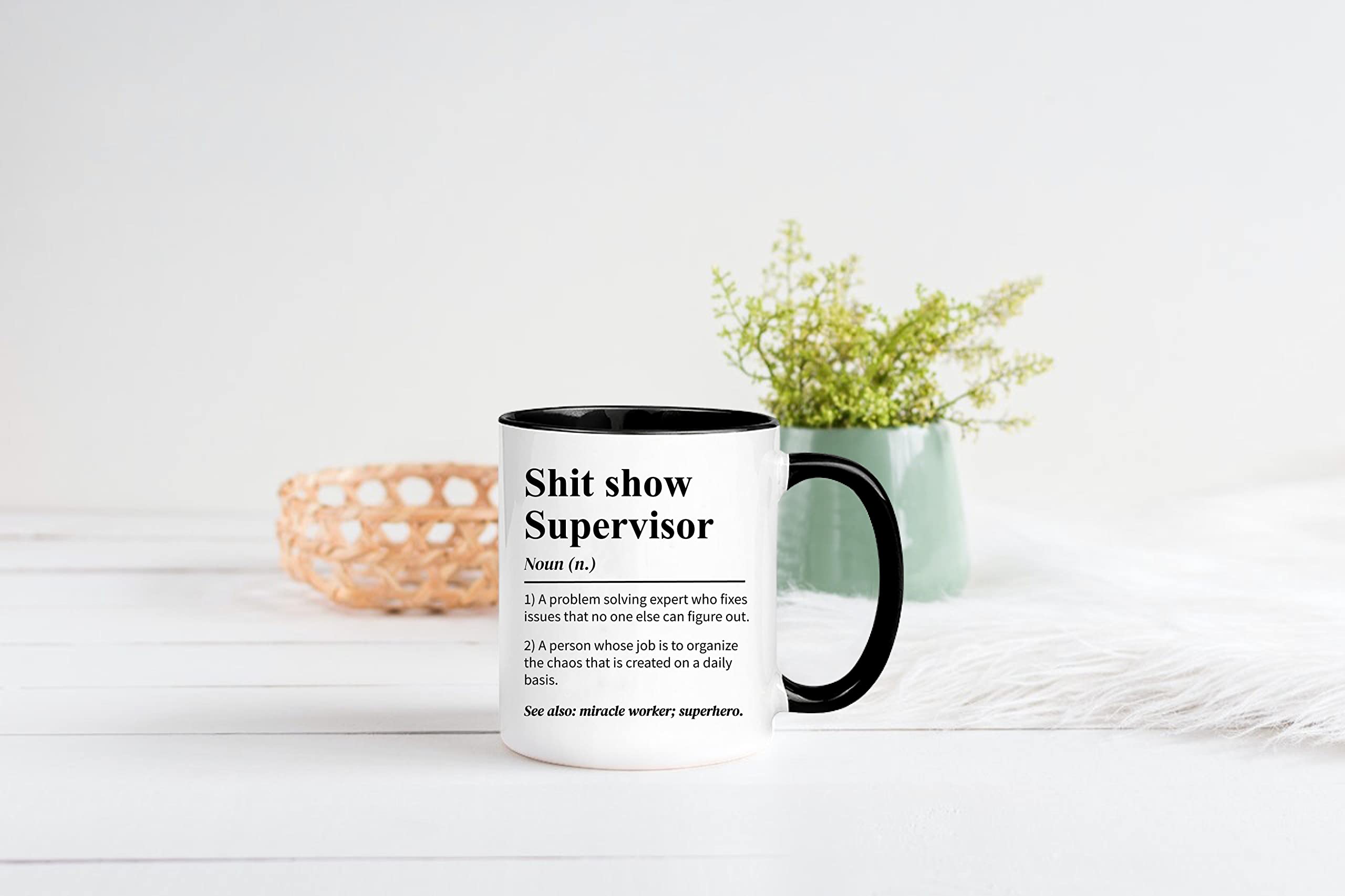 Awnpow Shit show Supervisor Mug,for Boss, Team Manger, Director Thank You Mug,11oz Ceramic Coffee Mug/Tea Cup