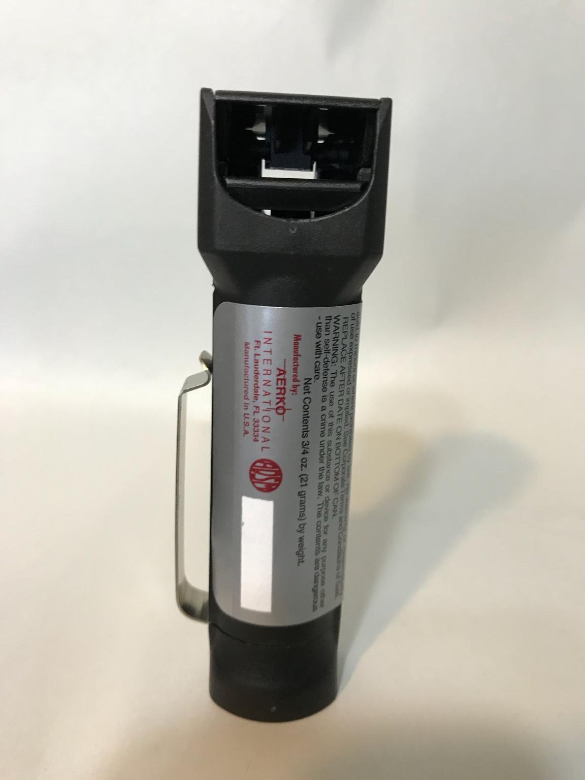 Aerko International Freeze +P Pepper Spray - 3/4 oz Stream (Flip Top, Plastic Case with Belt Clip)