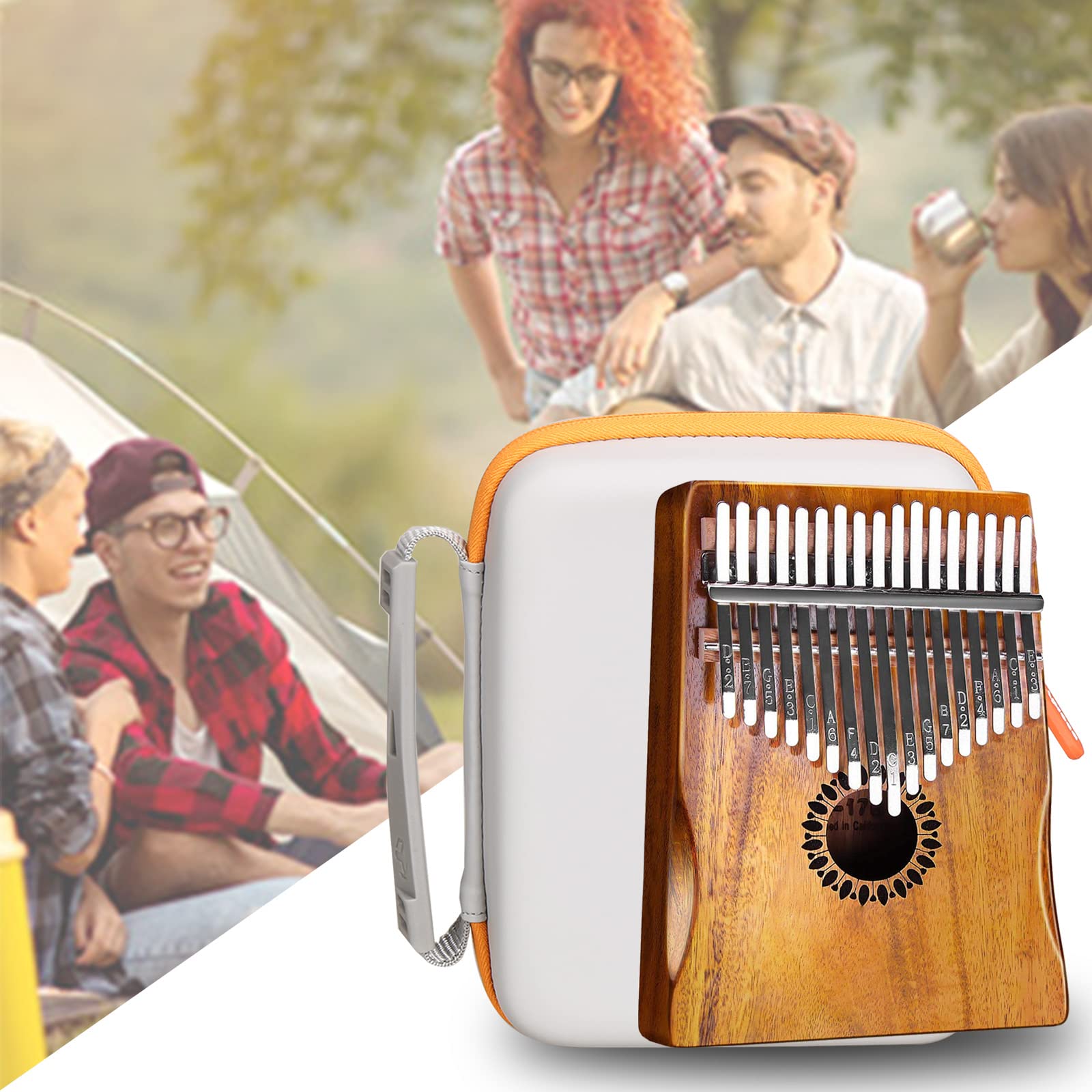 Aproca Hard StorageTravel Case, for Newlam Kalimba Thumb Piano 17 Keys