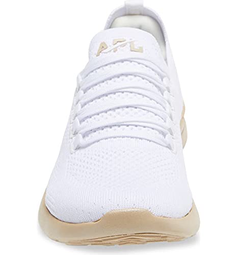 APL: Athletic Propulsion Labs Women's Techloom Breeze Shoes, White/Champagne, 8.5
