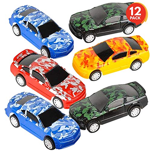 ArtCreativity 3.25 Inch Pull Back Toy Cars for Kids, Set of 12, Pullback Racers in Assorted Colors, Birthday Party Favors for Boys & Girls, Goodie Bag Fillers, Small Carnival and Contest Prize