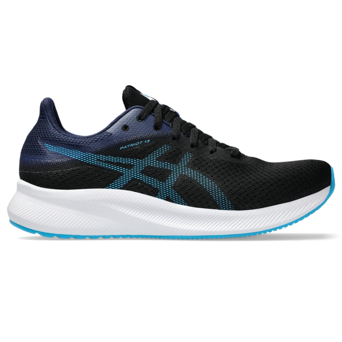 ASICS Men's PATRIOT 13 Running Shoes, 13, DEEP OCEAN/GLOW YELLOW