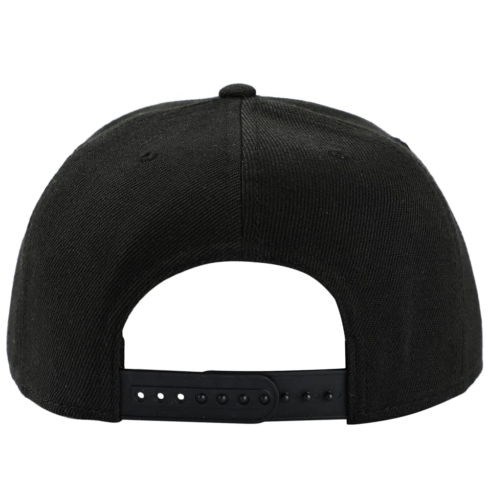 Batman Retro Adam West Acrylic Precurve Snapback with Patch and Printed Underbill Black