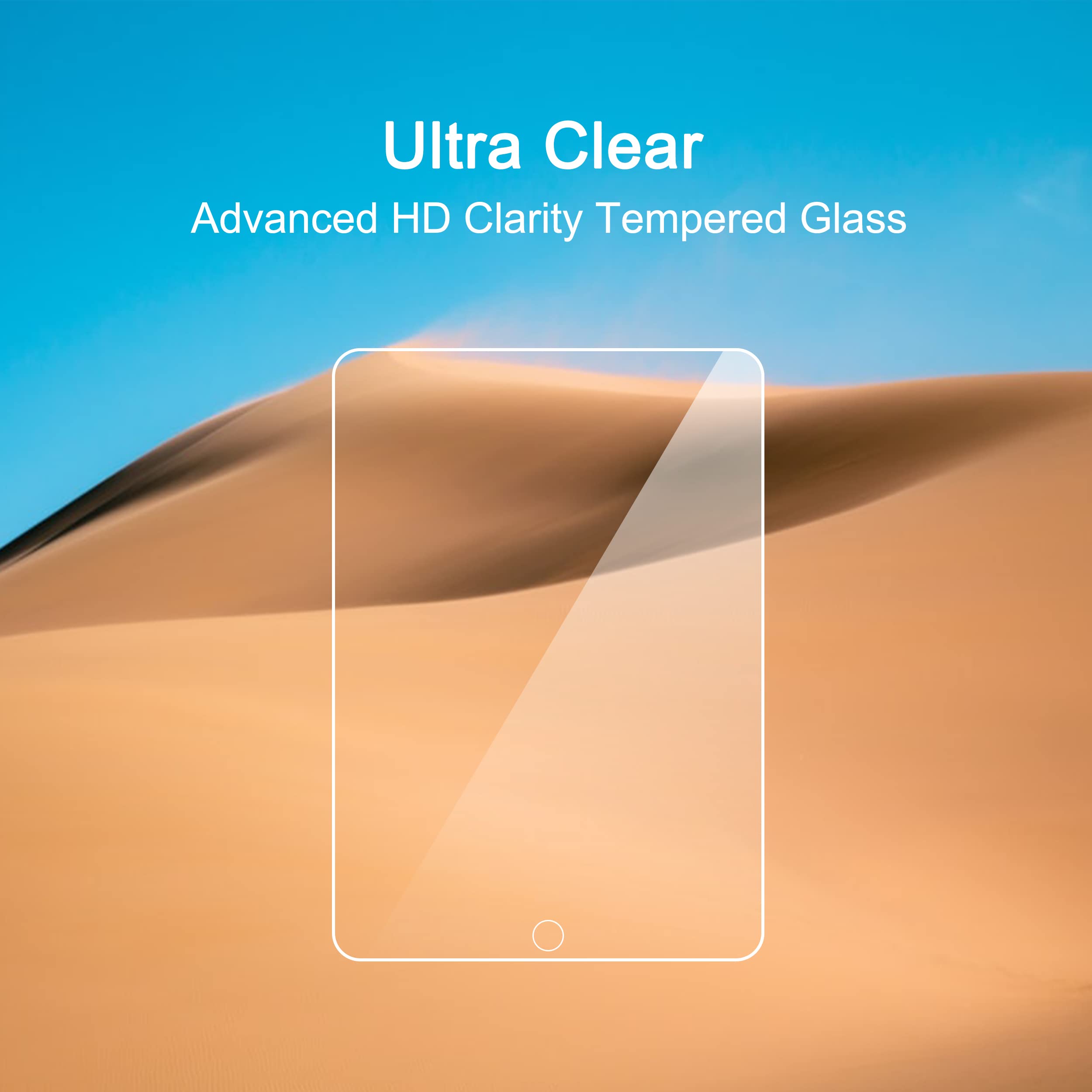 Ailun Screen Protector for iPad 9th 8th 7th Generation (10.2 Inch, iPad 9/8/7, 2021&2020&2019) Tempered Glass/Apple Pencil Compatible [2 Pack]