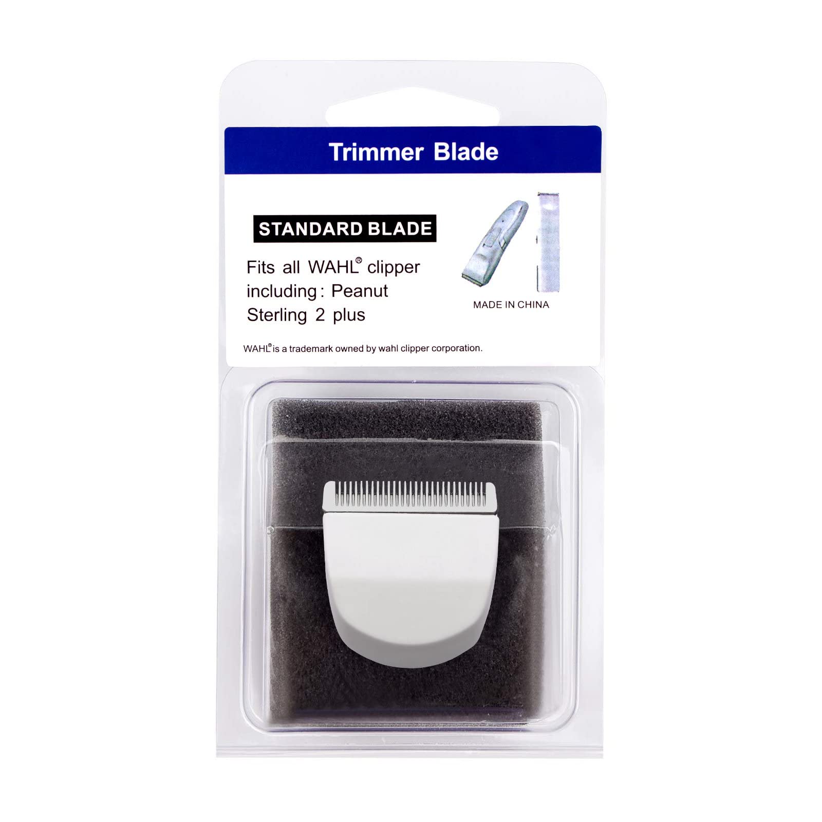 Audoc 2PCS White Professional Peanut Clippers/Trimmers Snap On Replacement Blades #2068-300-Fits Compatible with Peanut Hair Clipper