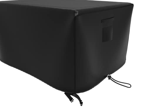 ATYARD Gas Fire Pit Cover Rectangular 46x33x23 inch - Waterproof Windproof Anti-UV Heavy Duty Patio Firepit Furniture Covers Black