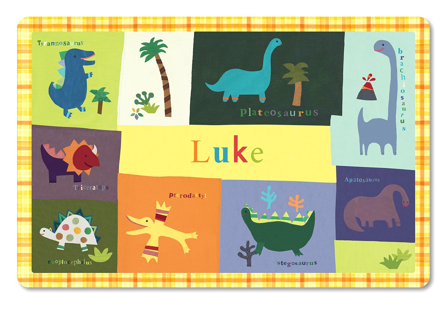 Personalized Placemat for Kids, Dinosaur - I See Me!