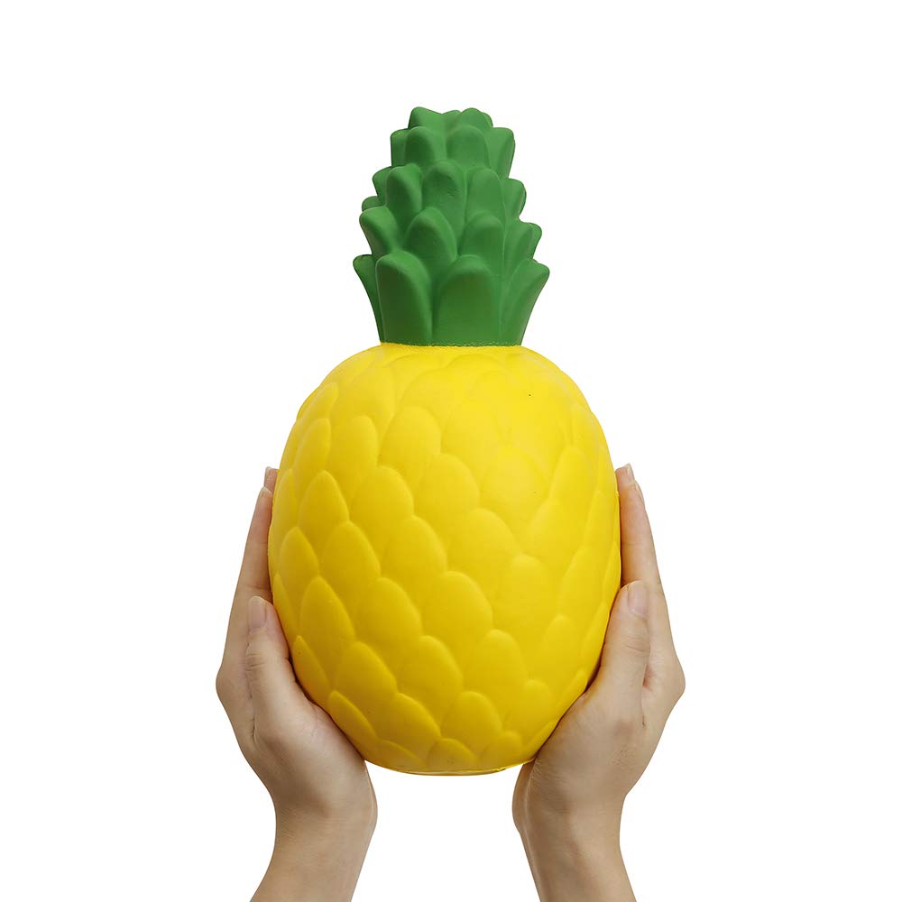 Anboor Squishies Jumbo Pineapple Slow Rising Kawaii Soft Giant Fruit Squishies Stress Relief Toy