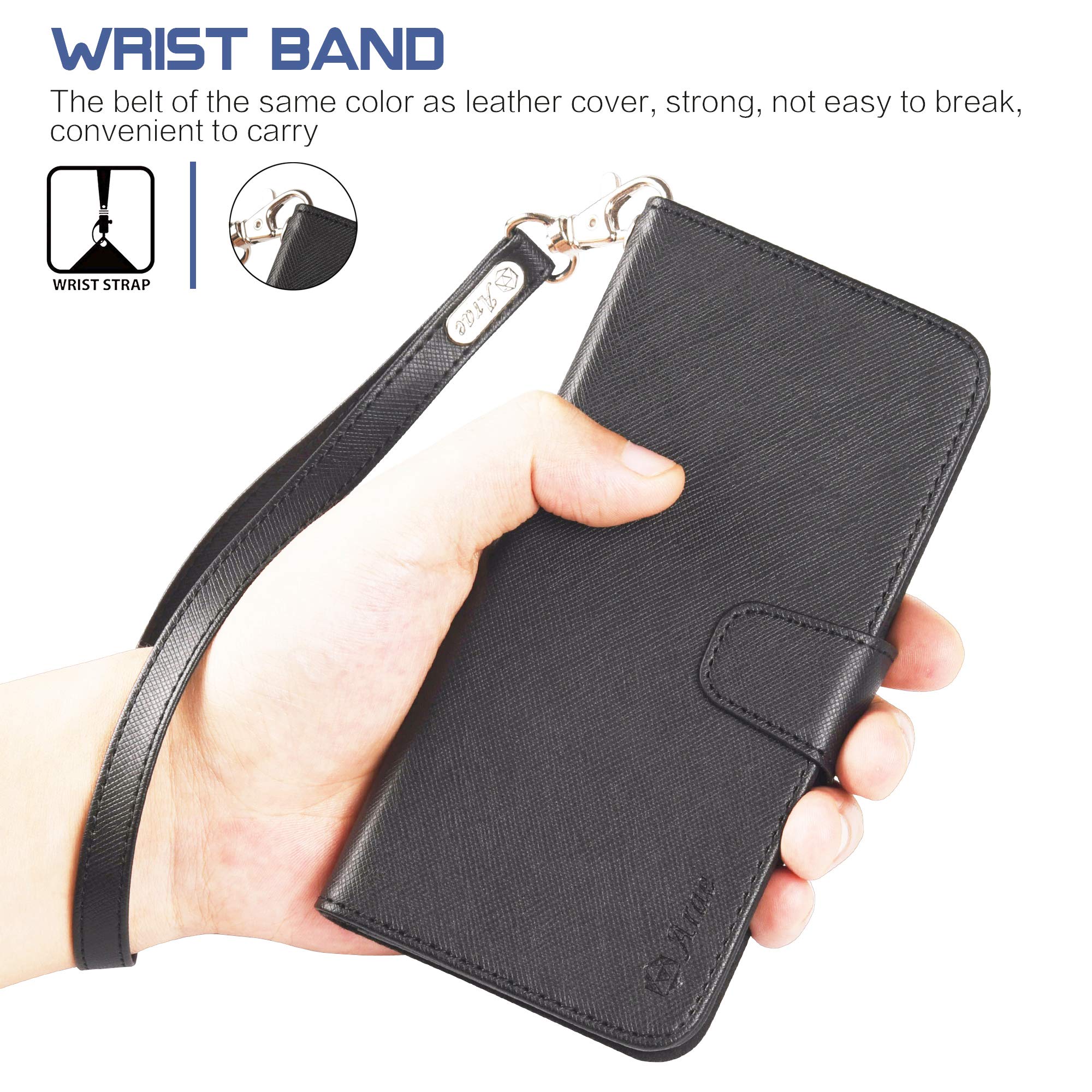 Arae Case for Samsung Galaxy PU Leather Wallet Case Cover (S10-6.1 inch, Rose Gold)