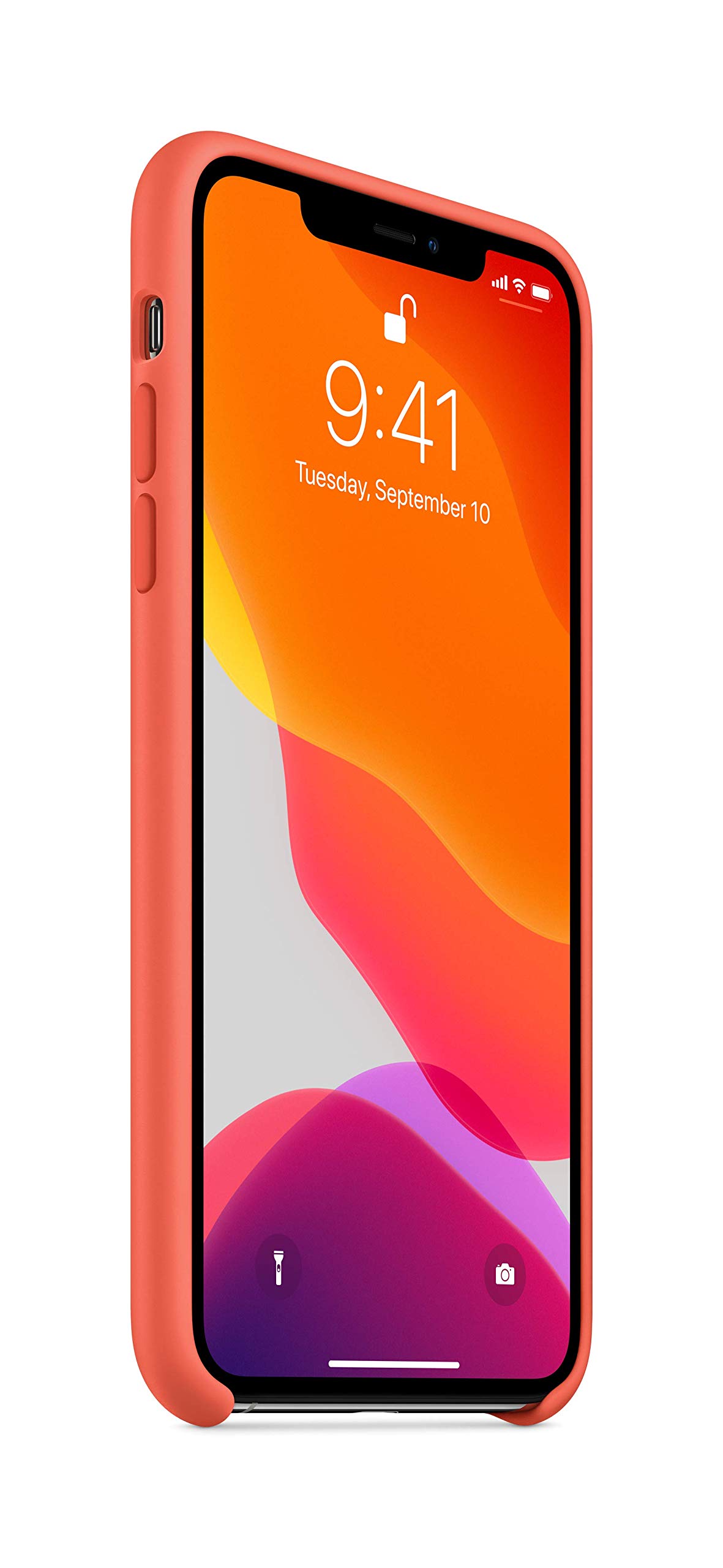 Apple iPhone 11 Pro Max Silicone Case - Slim Fit, Water-Resistant, Wireless Charging Compatible - Clementine Orange