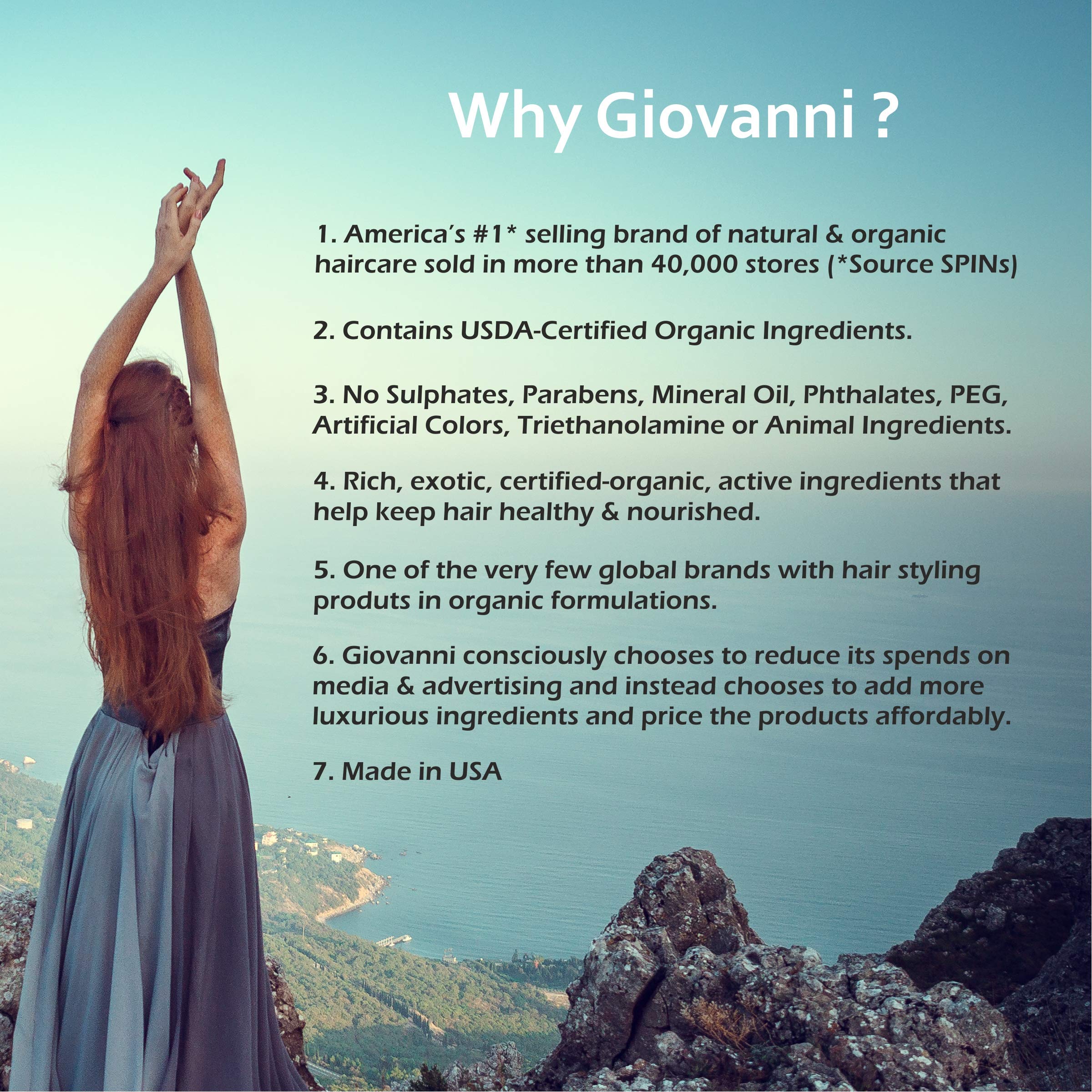 GIOVANNI L.A. Hold Hair Spritz - Maximum Hold Styling Spray, Lightweight, Lauryl & Laureth Sulfate Free - 5 oz (Pack of 3)