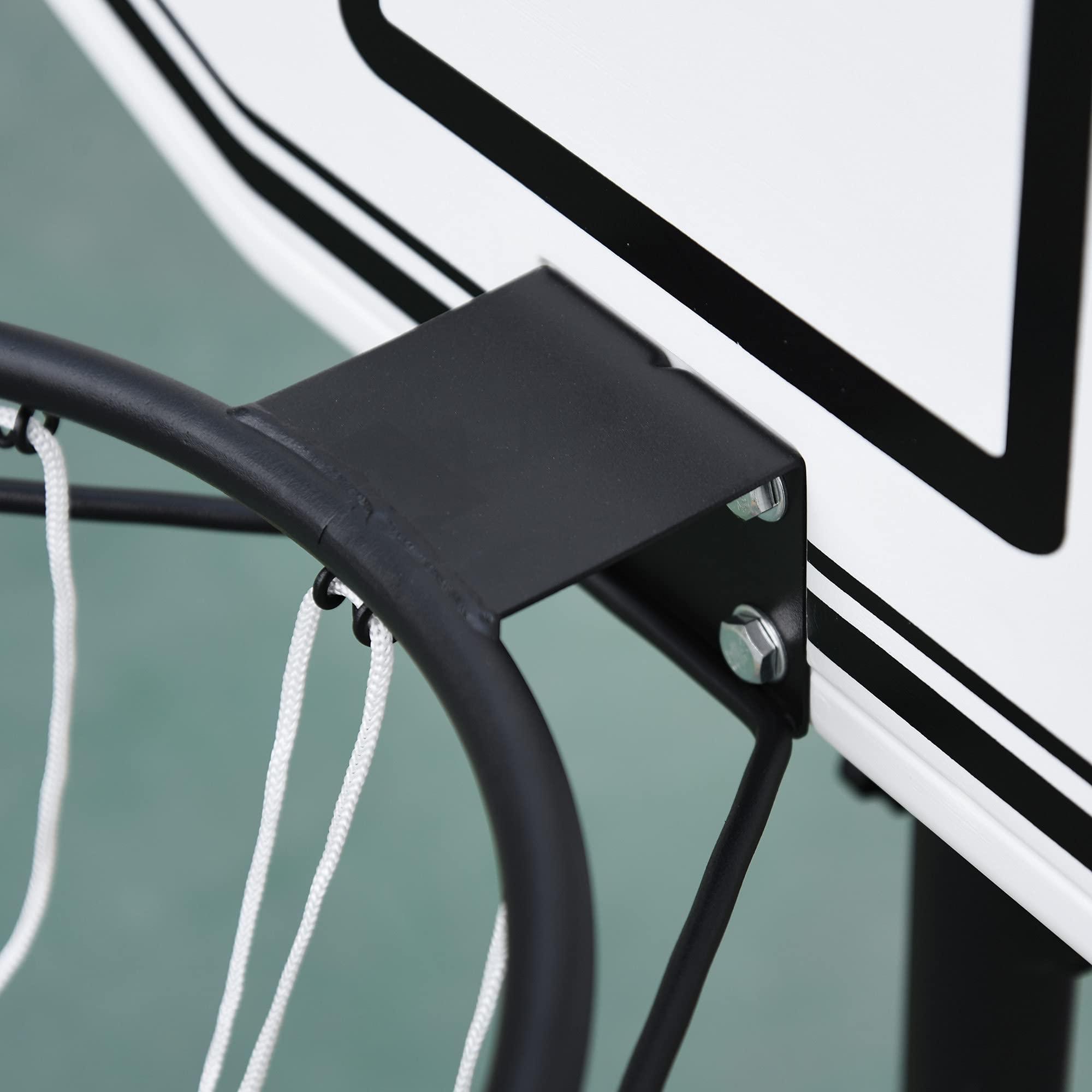 Aosom Poolside Basketball Hoop Stand Portable Basketball System Goal, Adjustable Height 3'-4', 30" Backboard