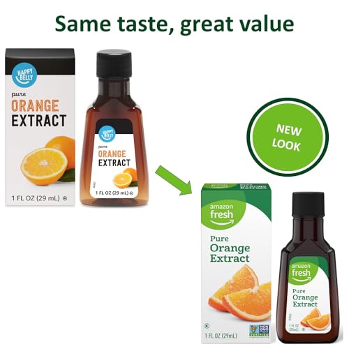 Amazon Fresh, Pure Orange Extract, 1 Fl Oz (Previously Happy Belly, Packaging May Vary)