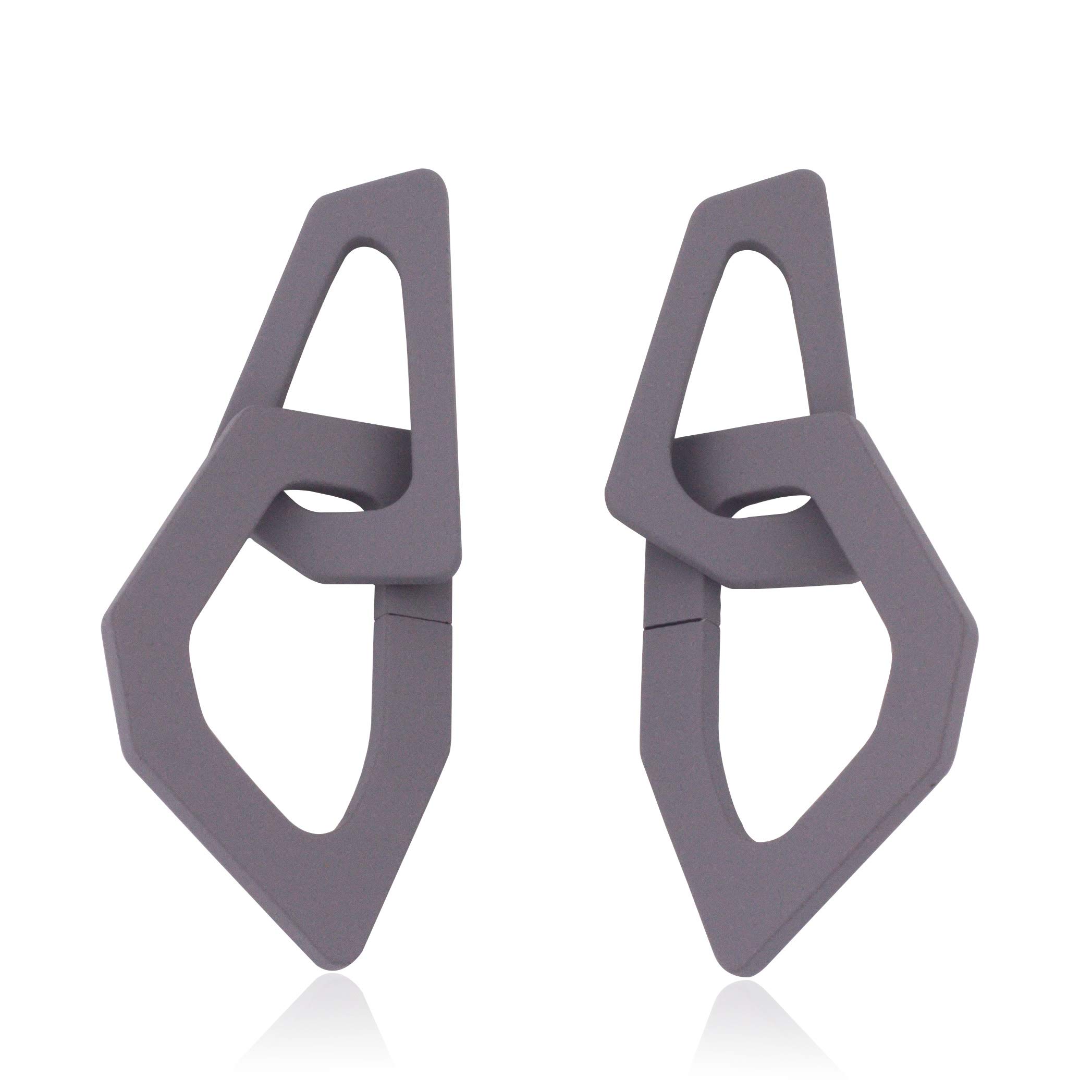 Acrylic Lightweight Dangle Drop Earrings Fashion Jewelry for Women Girls (Grey)