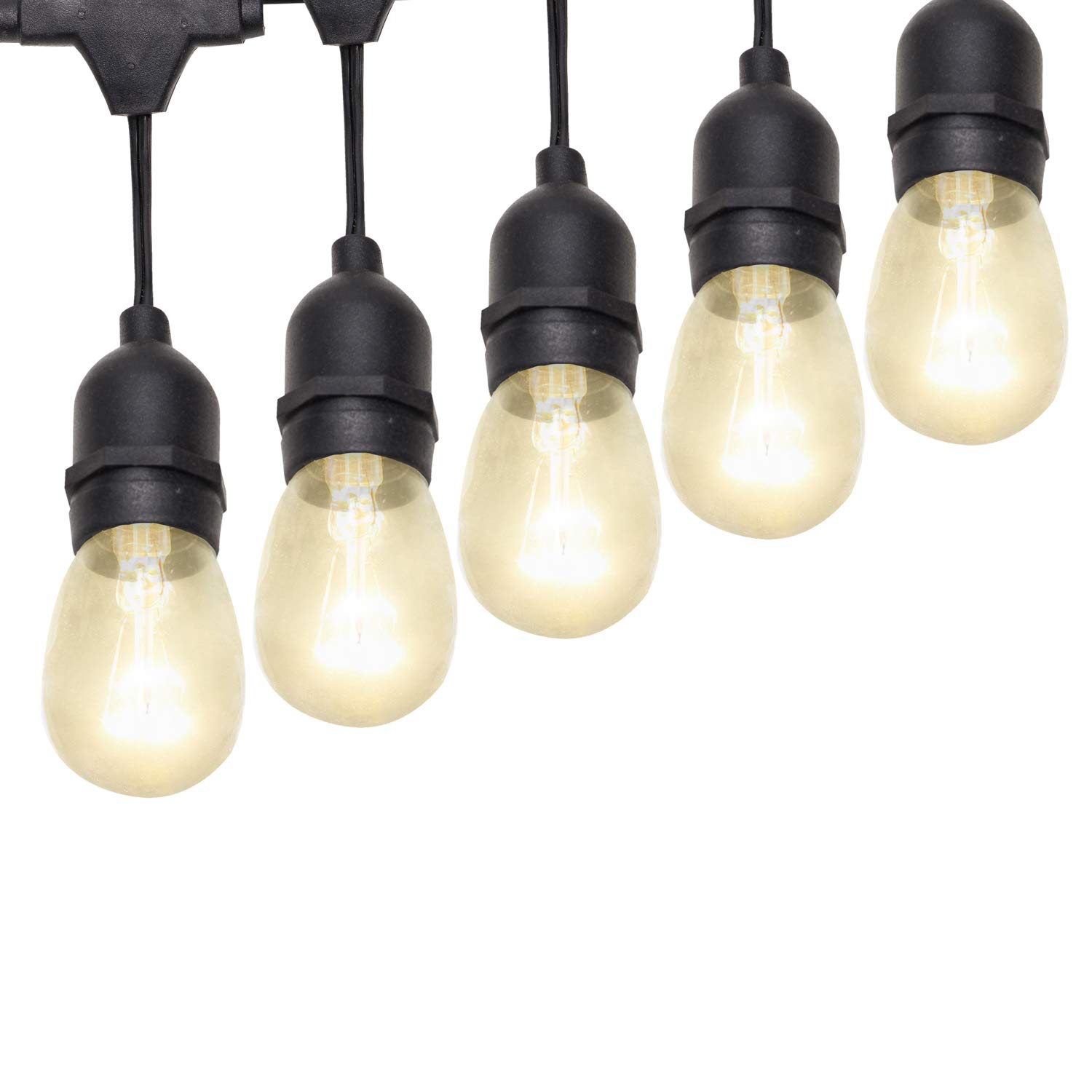 AUMGY String Light,led String Lights Outdoor, Patio Lights Outdoor, LED Light String Outdoor Waterproof Bulb Decoration 51 ft Adapter Power Supply Suitable for Garden (51.2, LED Light String)