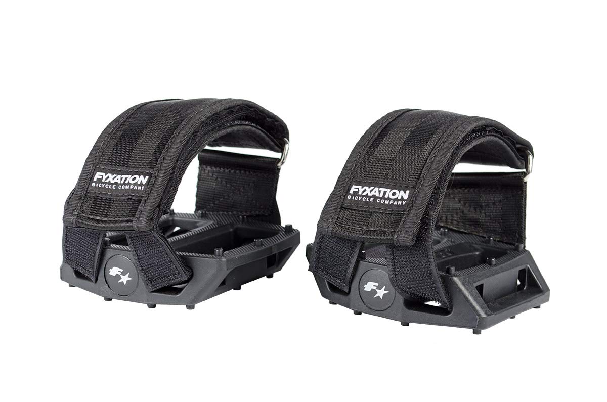 Fyxation Gates Pedal Strap Kit with Black Pedal and Black Straps, Standard