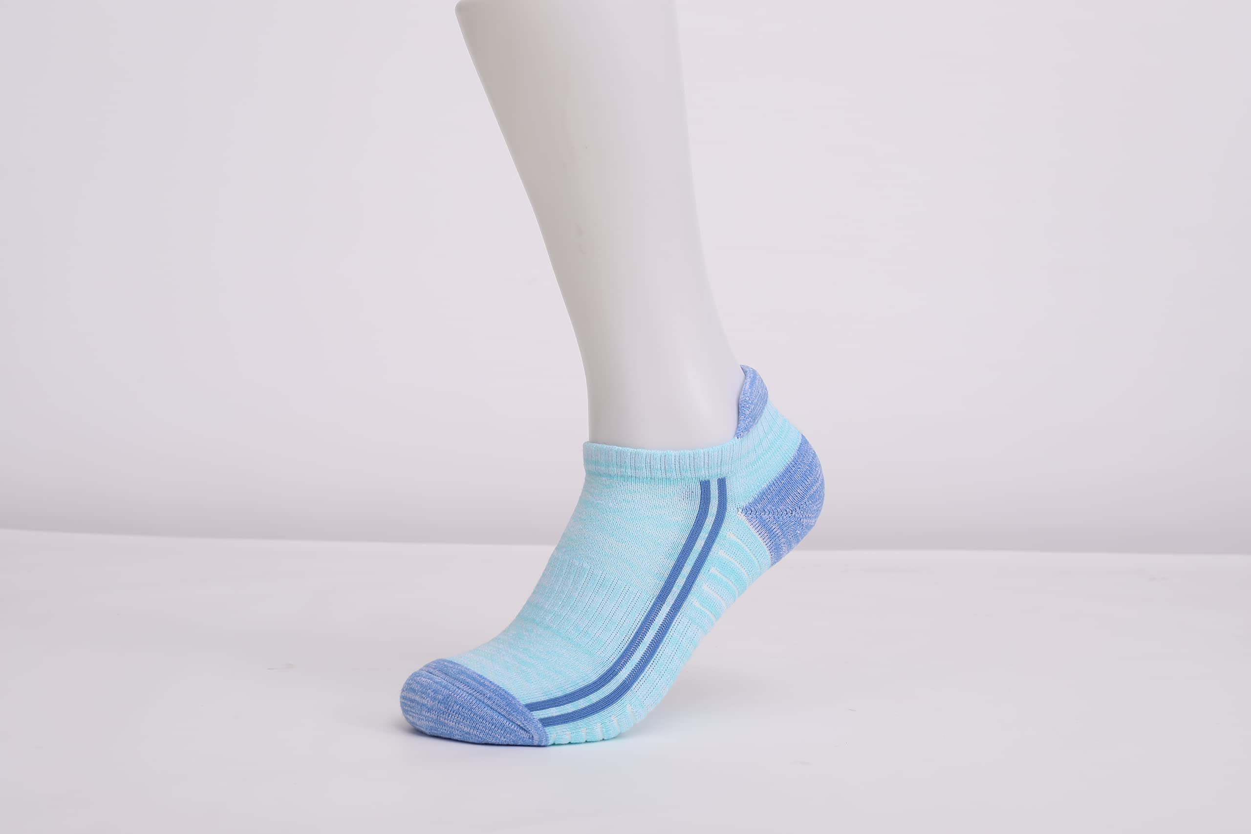 Arashi Women's Low Cut Heel Tab Performance/Athletic Cotton Socks for Running, Tennis, and Casual Use (6 pairs) (Mix)