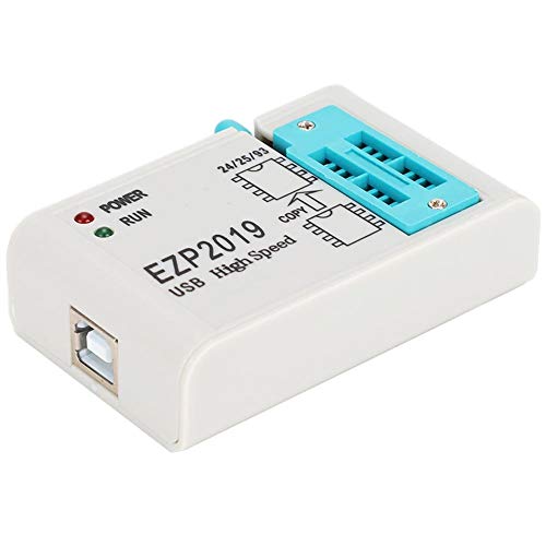 Automatically Identified Small High Speed USB SPI Programmer, Detected High Speed Programmer, ABS+Metal Easy to Carry for 25 Flash 93 EEPROM Block 24 EEPROM