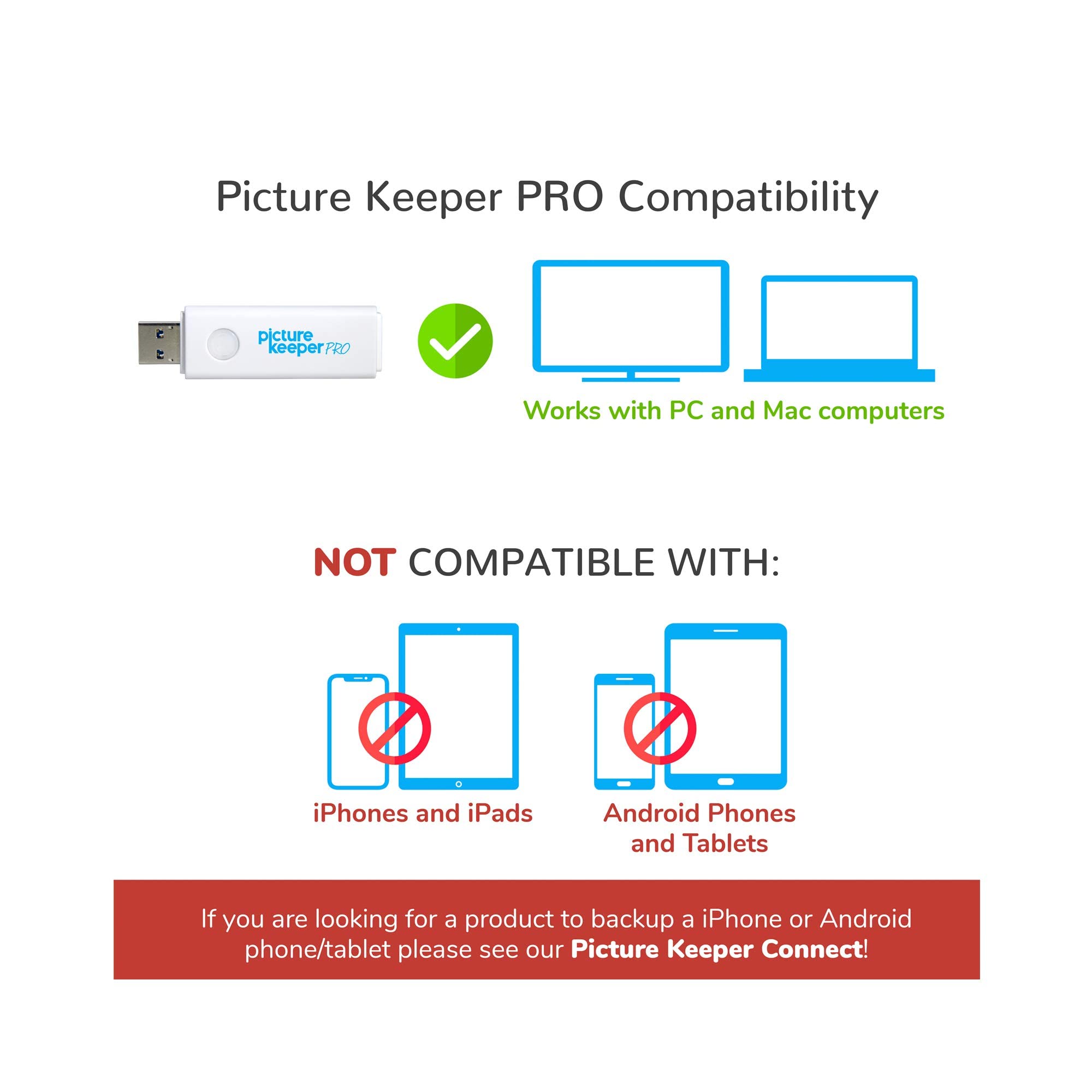 Picture Keeper PRO 32GB Smart USB Professional Storage Flash Drive for Photos, Videos, Music and Docs. More Than Just a Photo Backup Stick. for PC/MAC/Laptops/Computers