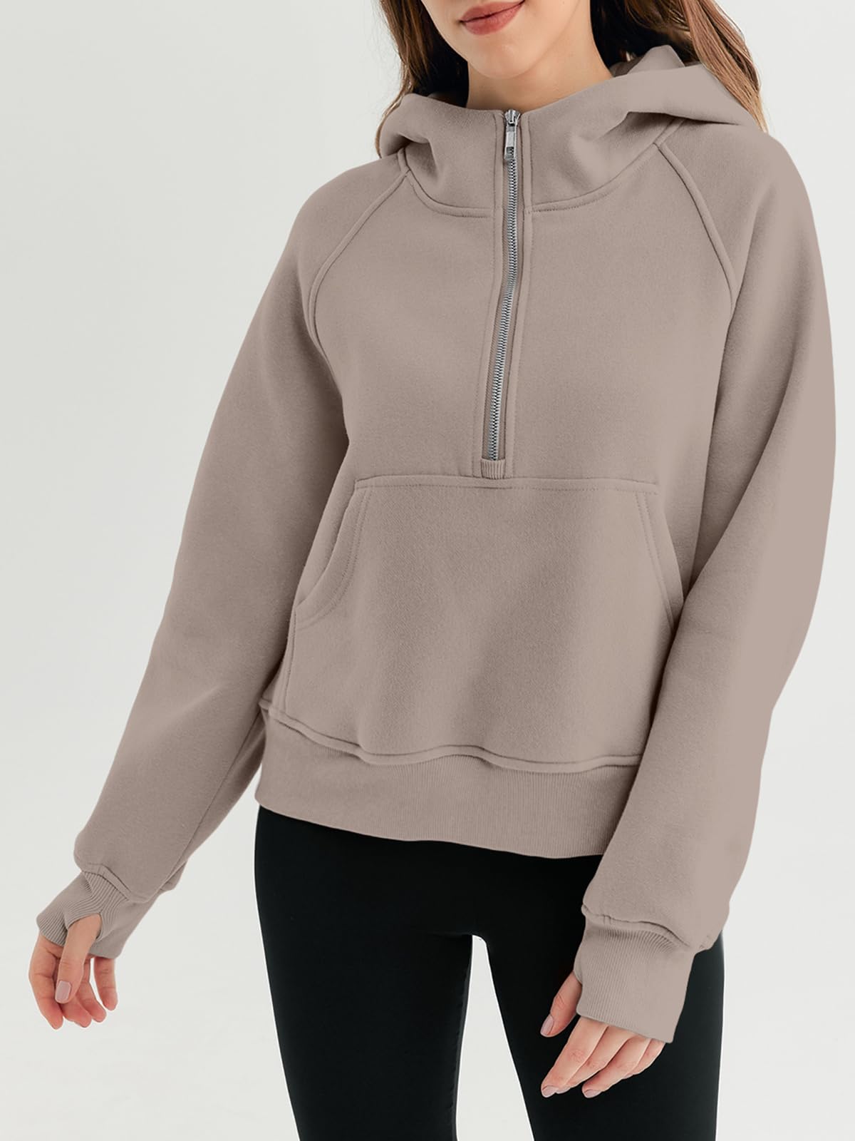 AUTOMET Hoodies Sweatshirts for Women Quarter Half Zip Up Pullover Sweaters Cropped Trendy Fall Outfits Winter Clothes Fashion 2024