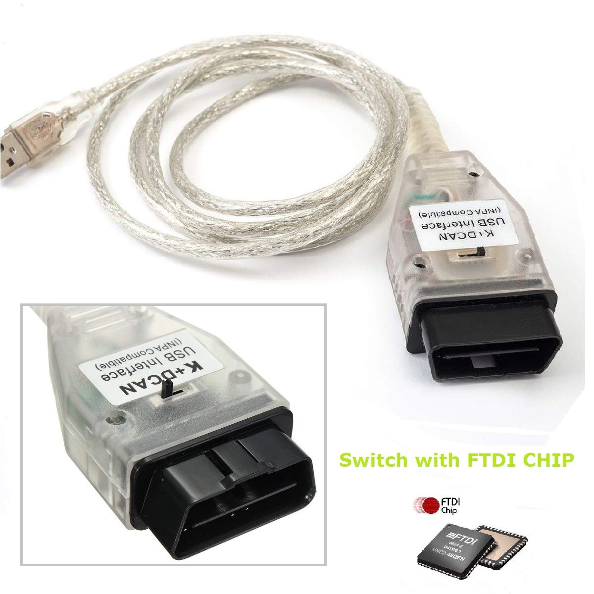 AuraTech K+ CAN Ediabas INPA Coding Cable DCAN Interface Coding Support E serials Interface for R56 E87 E93 E70