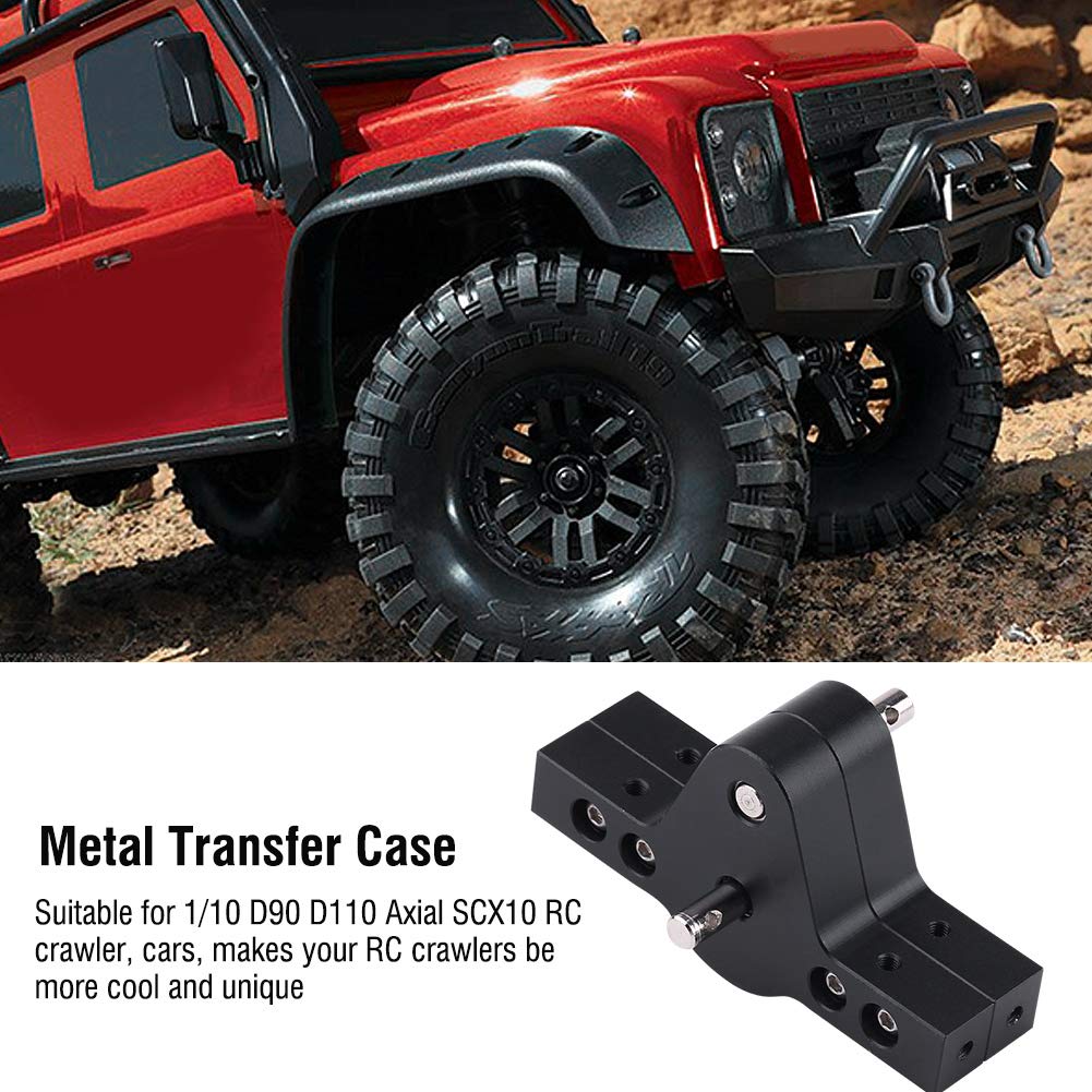 Dilwe RC Transfer Case, Metal Transfer Case for 1/10 D90 D110 Axial SCX10 RC Crawlers CarsModel car accessories