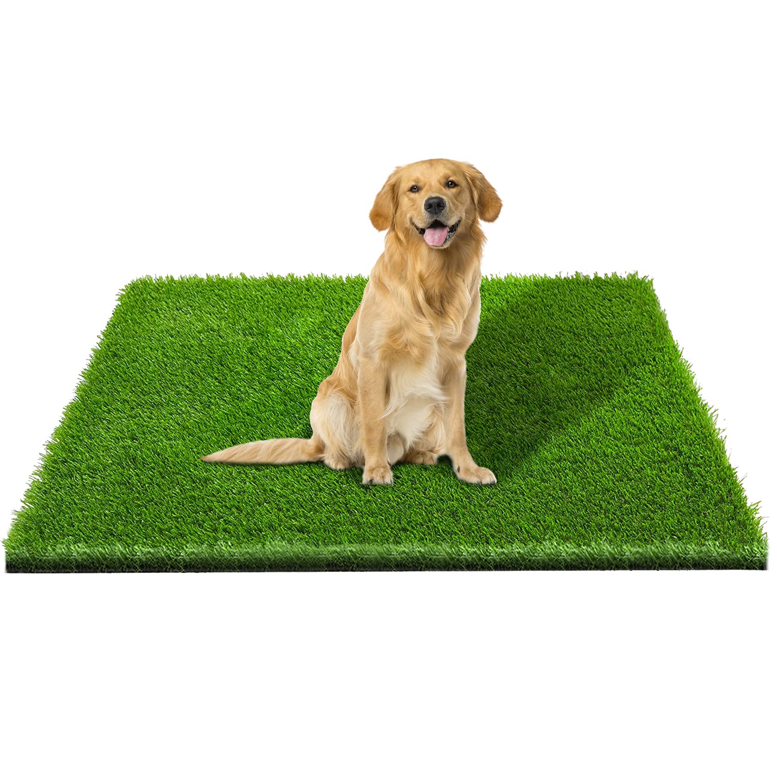 Artificial Grass, Fake Grass for Dog Training Pads, Professional Dog Pee Pads, Reusable Dog Grass Mat with Drainage Hole, Grass Pad for Dogs for Indoor/Outdoor - Easy to Clean(39.4x31.5in)
