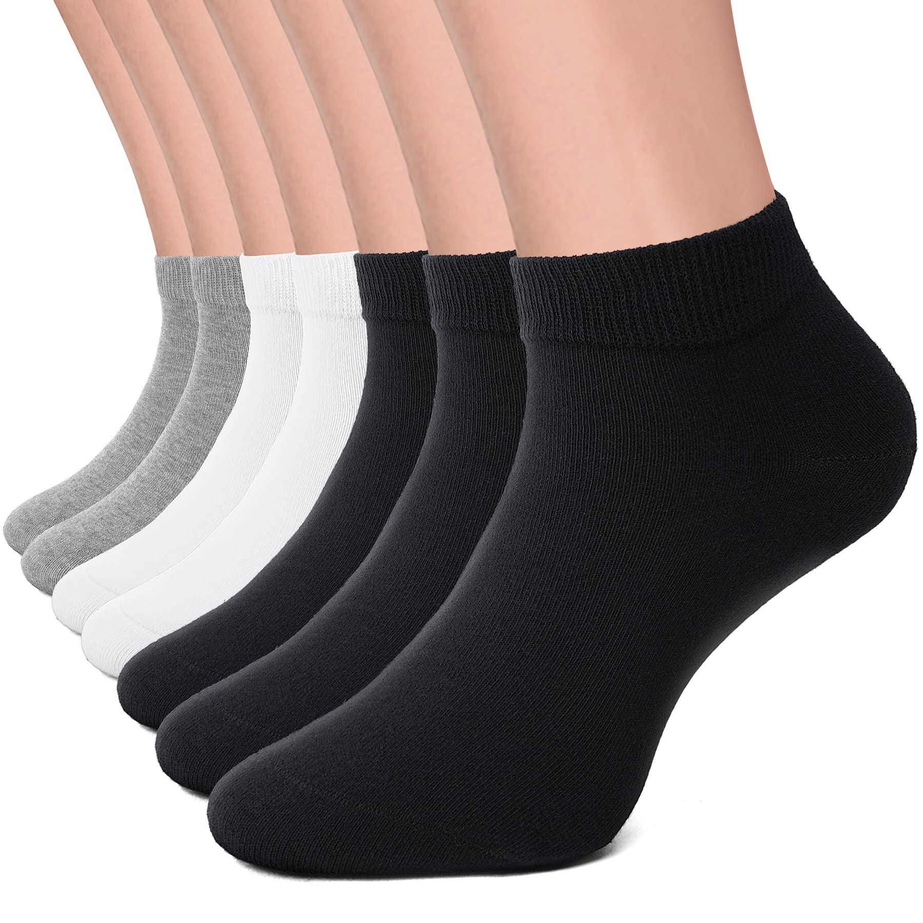 ACTINPUT Ankle Socks for men Non Slip Cotton Socks No Show Socks Classic Low Cut Casual Socks