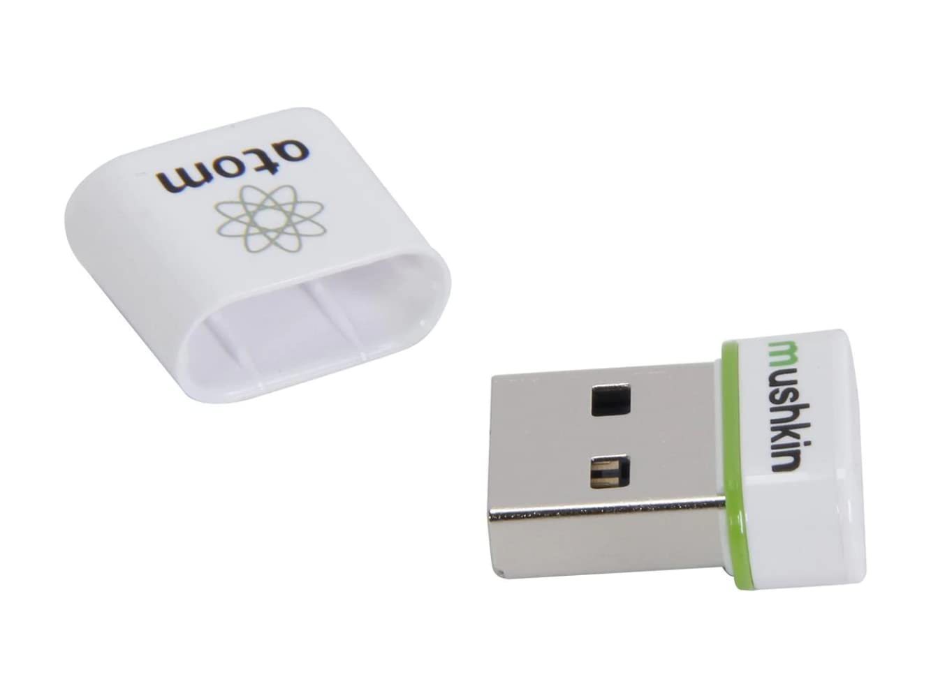 Mushkin 128GB Atom USB 3.0 Flash Drive - White/Green