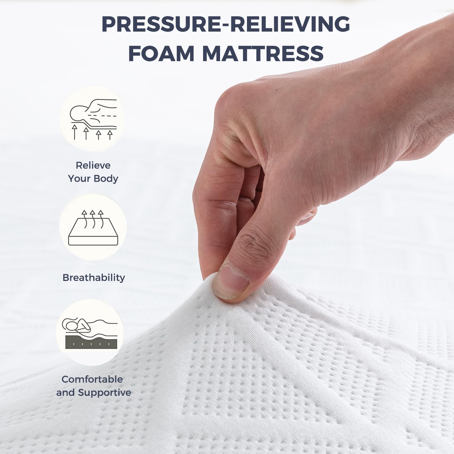 SILKIR 12 Inch Queen Size Mattress, Cooling Gel Memory Foam Mattress for Pressure Relieving, Mattress in a Box, CertiPUR-US Certified, Fiberglass-Free,White