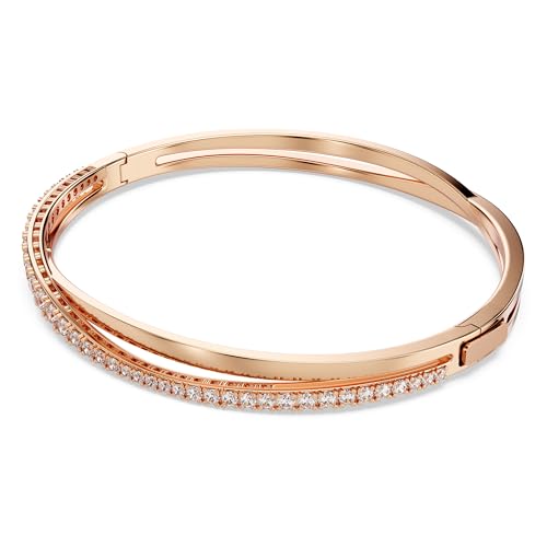 SWAROVSKI Hyperbola Bangle Bracelet with Clear Crystals on a Rhodium Finished Setting, Size One