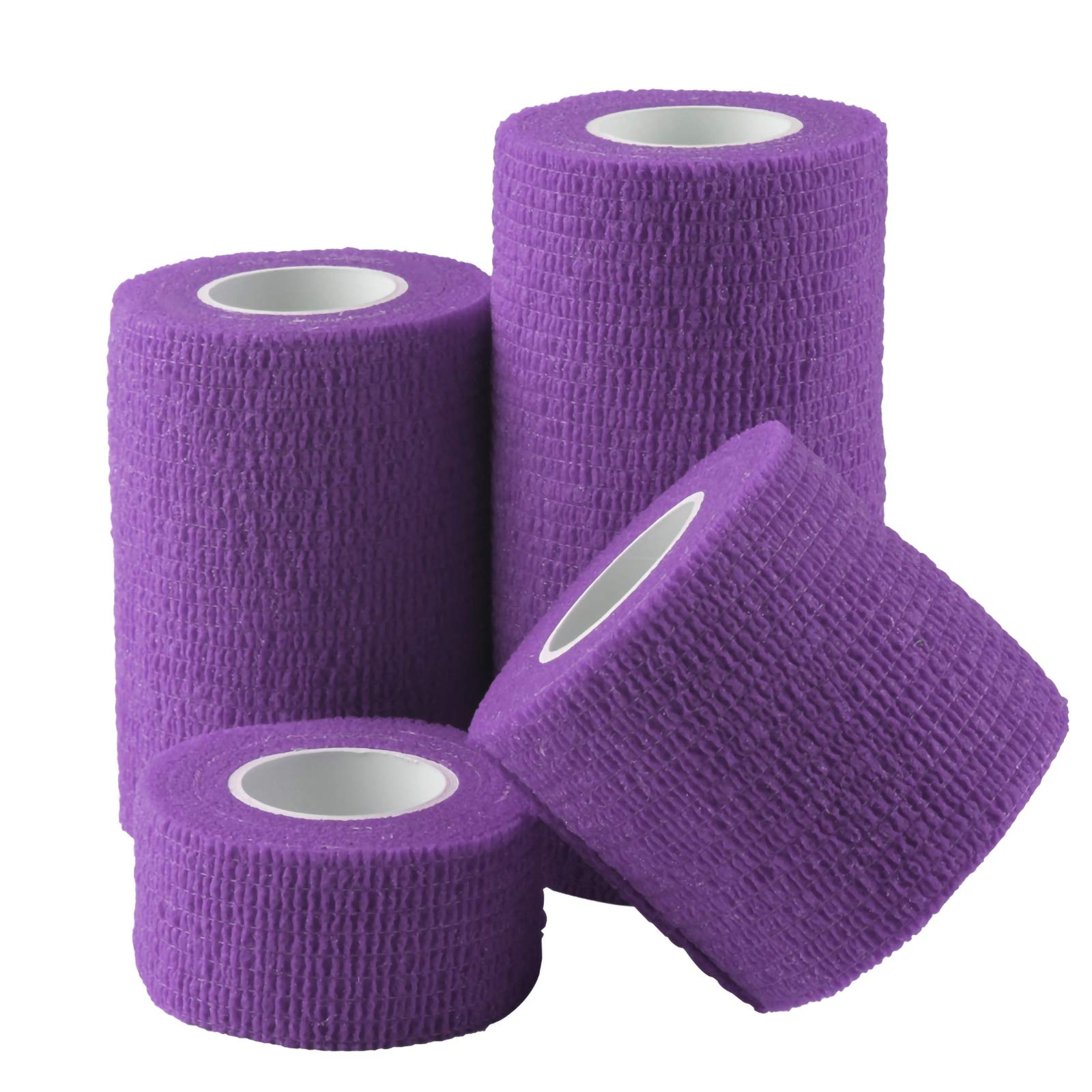 Andux Self-Adhesive Bandage 4 Rolls Cohesive Wrap Bandaging Tape ZZTXBD-04 (Purple)